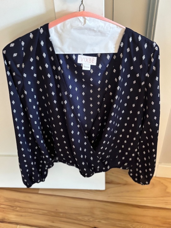 Vixbe | Tops | Never Worn Navy Blue Layered Blouse For Work Or With ...